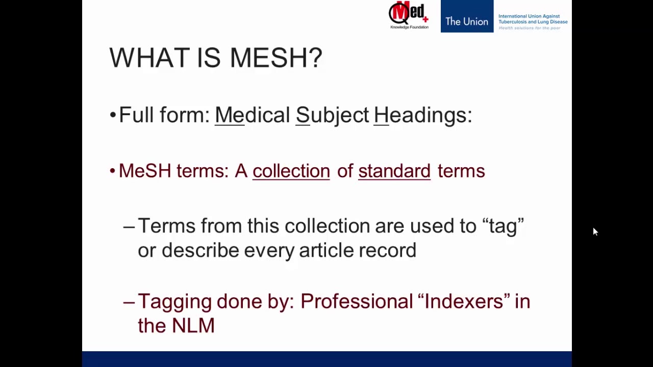 Video 4: Four Principles of Searching: Principle II (MeSH Search) - YouTube