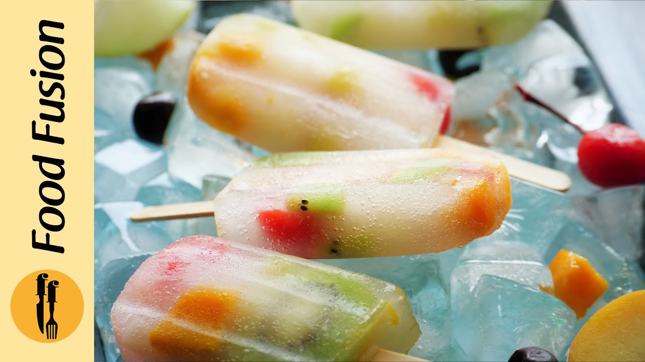 Fruit popsicles with 7up Recipe By Food Fusion - YouTube