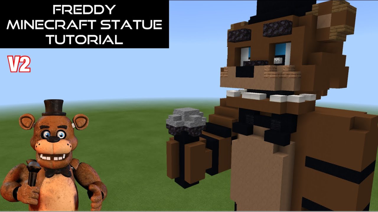 Freddy Minecraft Statue Tutorial V2 (FNaF HW) - YouTube