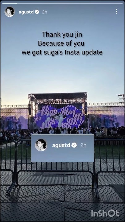 Suga instagram story #suga #yoongi #dtsuga #agustd #sugashorts #instastory #jinconcert #runjin # ...