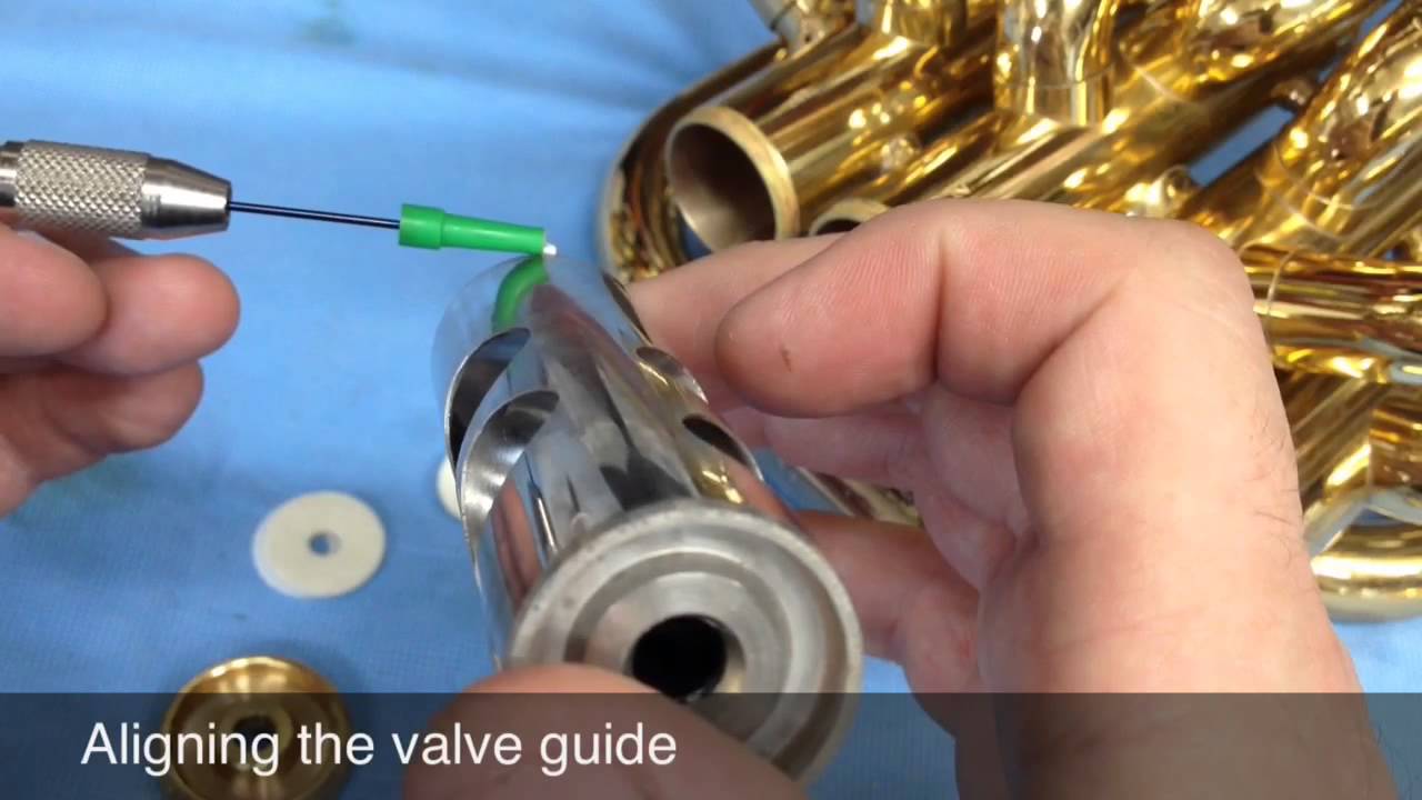 Yamaha low brass valve guides - YouTube