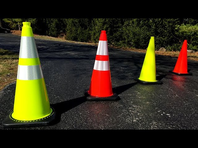 Green Traffic Cones 1 Meter Triangular Cone | Venture Plastics
