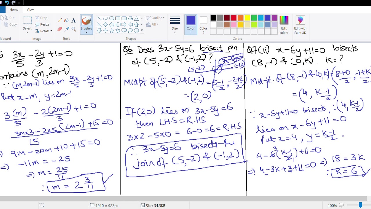 Class10 Equation of a line Ex 14A - YouTube