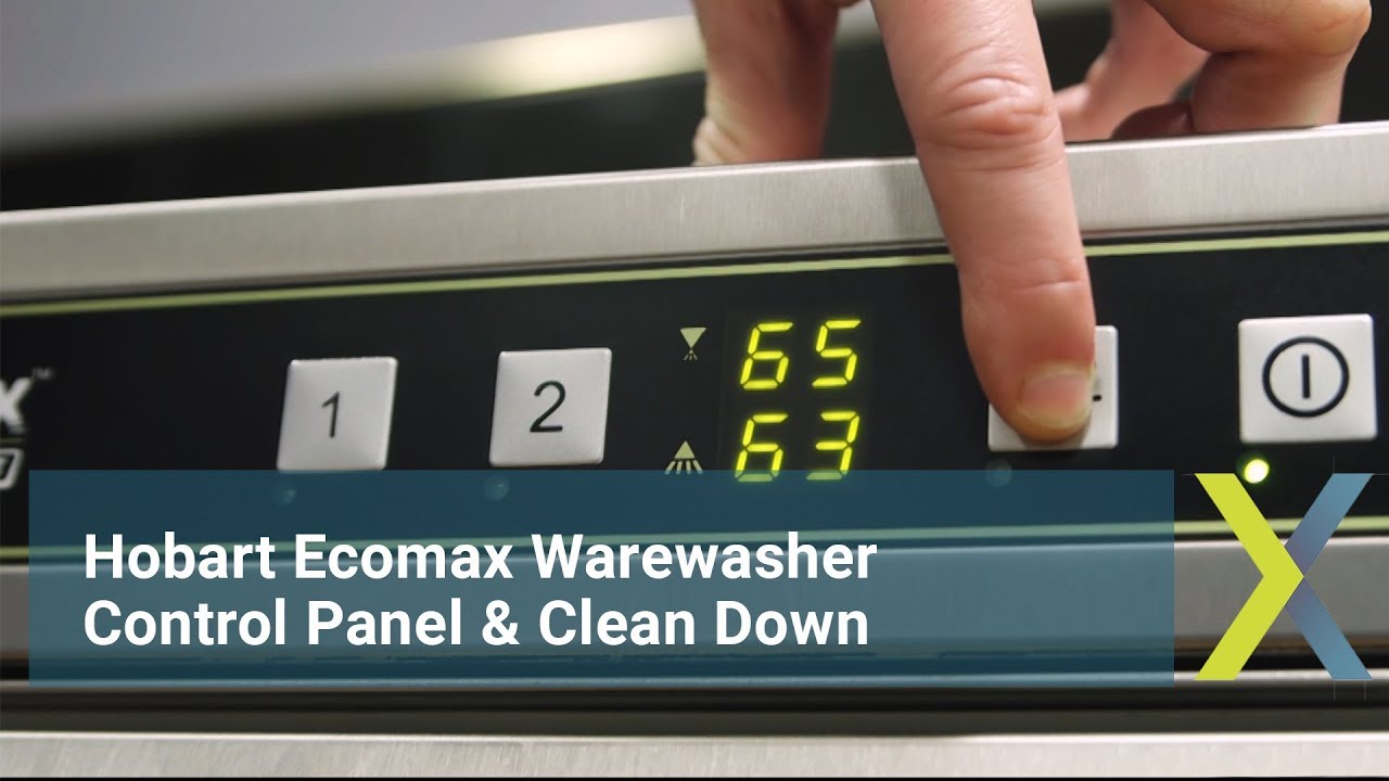 Hobart Ecomax control panel & clean down - YouTube