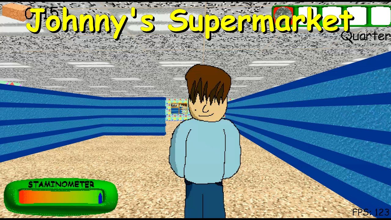 Johnny's Supermarket (Story Mode) - Baldi's Basics Mod - YouTube