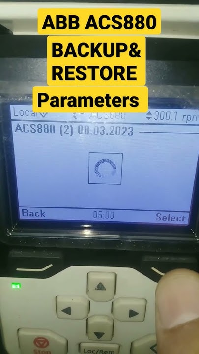 ABB Acs880 backup&restore parameter, download and upload parameters #viralvideo#viral # ...