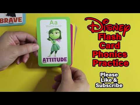 Disney Flash Card Phonics Practice Learning Letters - YouTube
