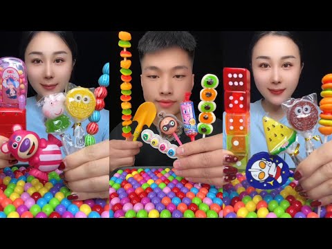P48. ASMR Candy Party 🍭 Colorful Sweets 사탕 먹방 🌈 🍭 #asmr #sweet #snacks #candy #mukbang #satisfying