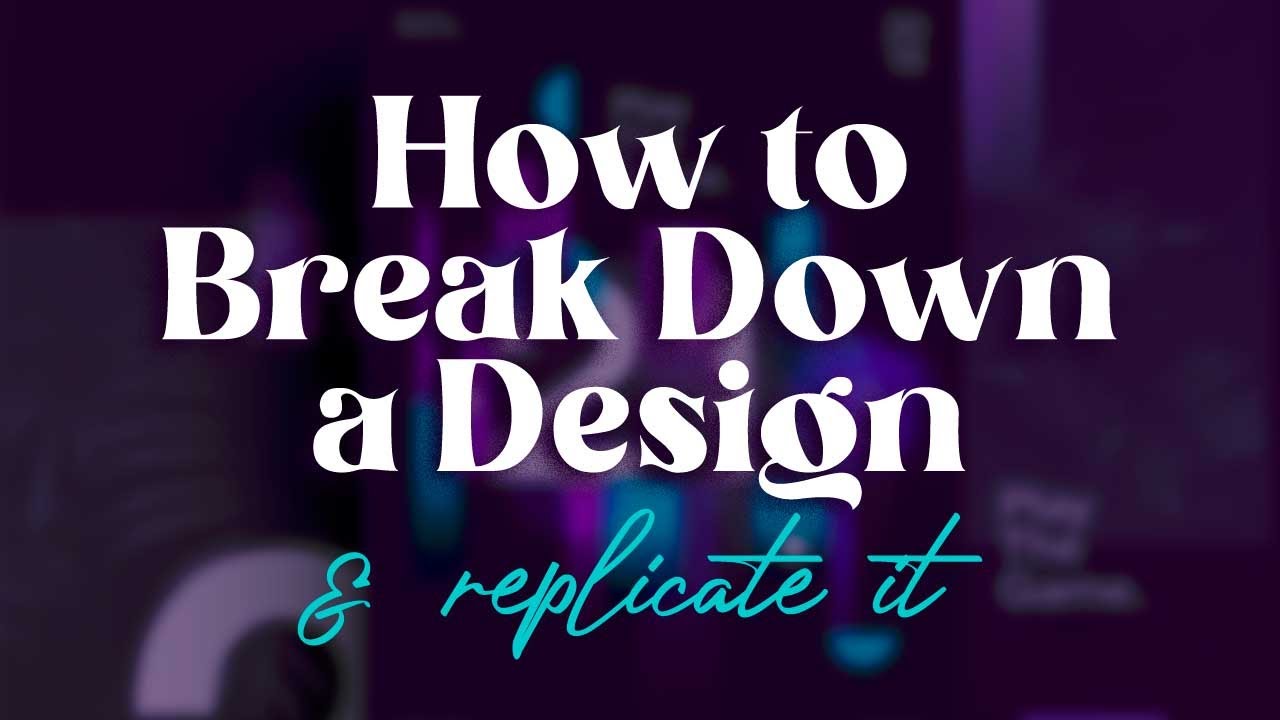 How to Break Down a Design (for beginners) - Poster Design Challenge ...