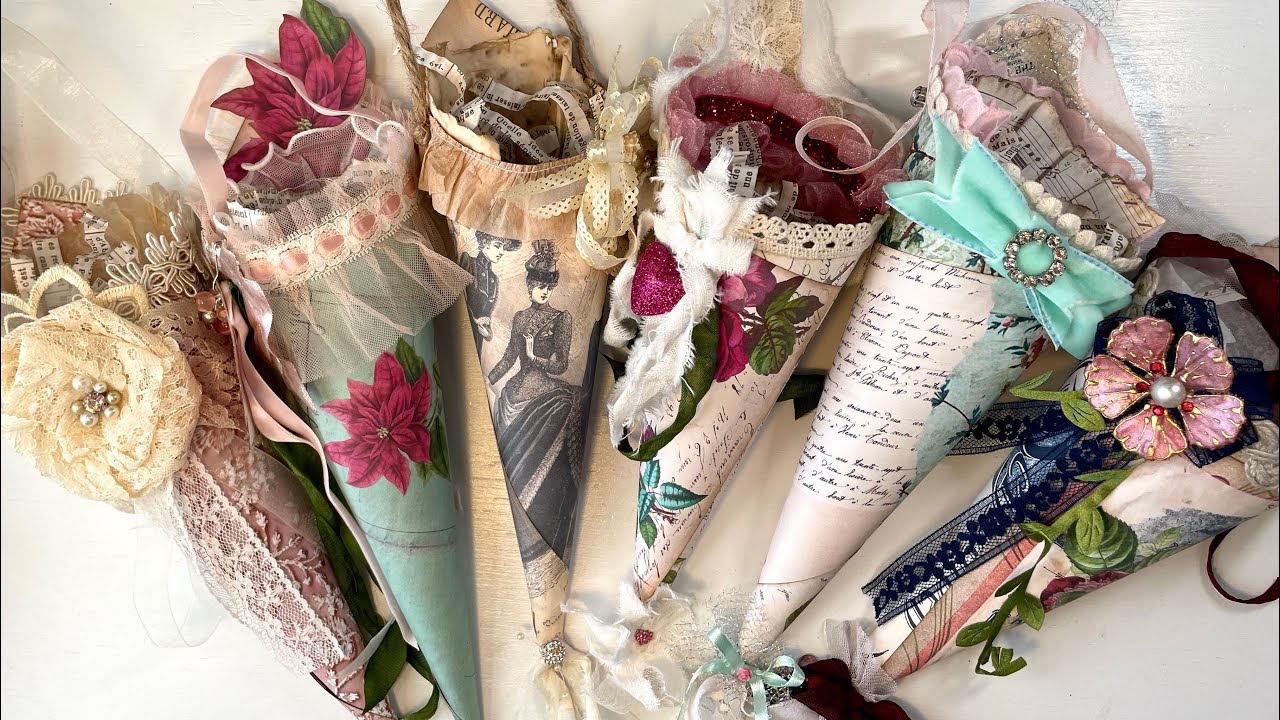 Let's Create and Decorate These Fun Paper Cones! - Craft with me💗 - YouTube