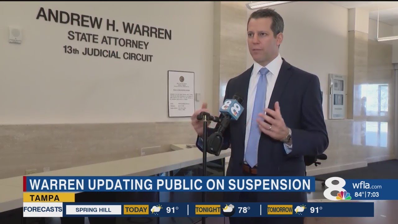 Andrew Warren updating public on fight against his suspension - YouTube