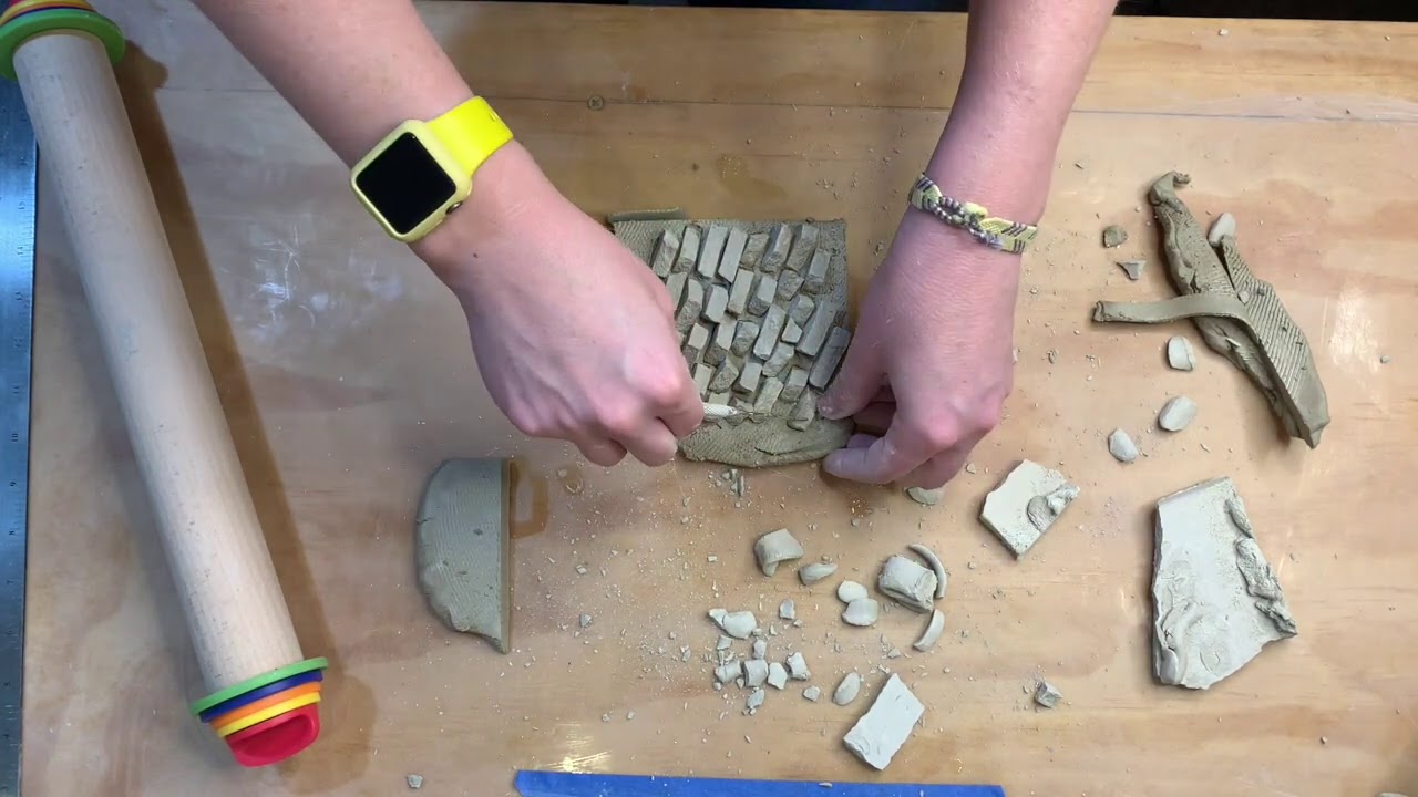 Creating Texture with Bone Dry Clay - YouTube