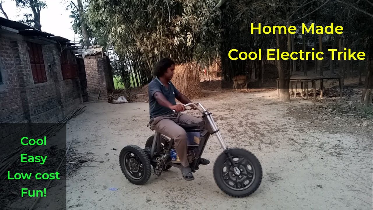 How to make a cool electric 3 wheel motorcycle for Fun! - YouTube