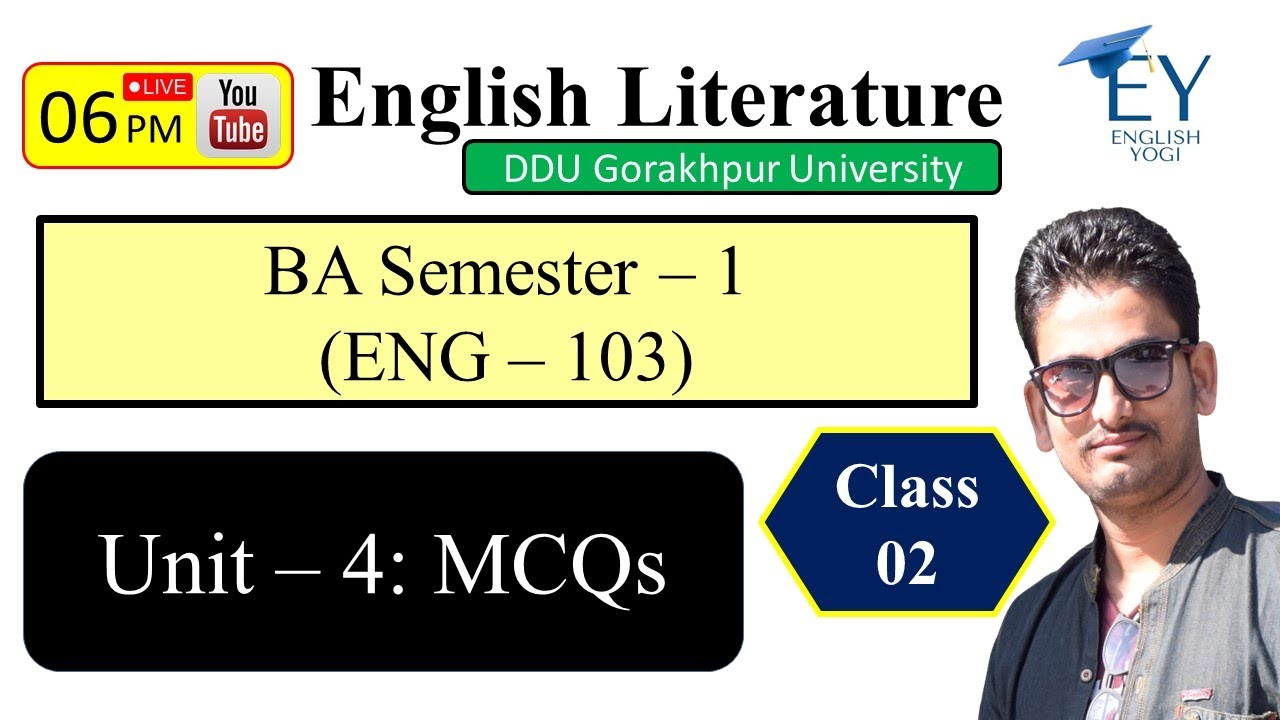 ENG 103 - End Term Exam Live class || BA 1st Semester English Class - 6 ...