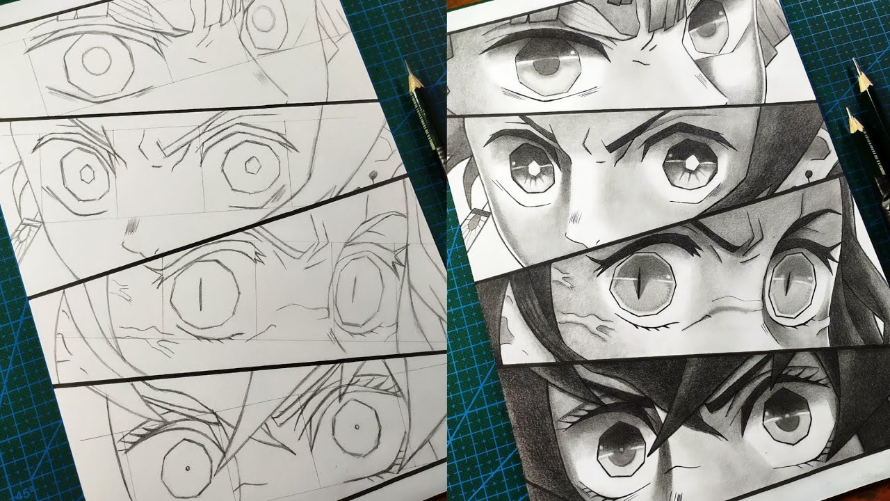 Cara Menggambar "Zenitsu,Tanjiro,Nezuko, Inosuke" [Kimetsu no Yaiba ...