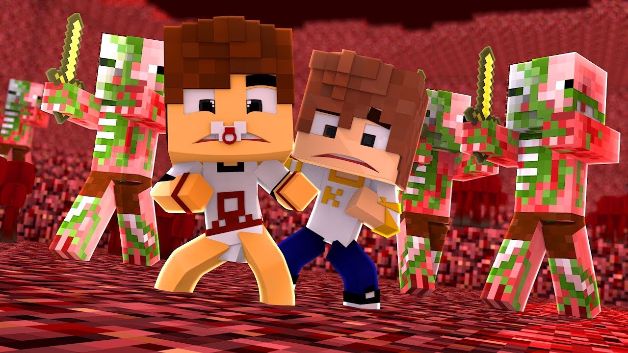 SOBREVIVA AOS HOMENS-PORCOS ZUMBIS NO NETHER - MINECRAFT - YouTube