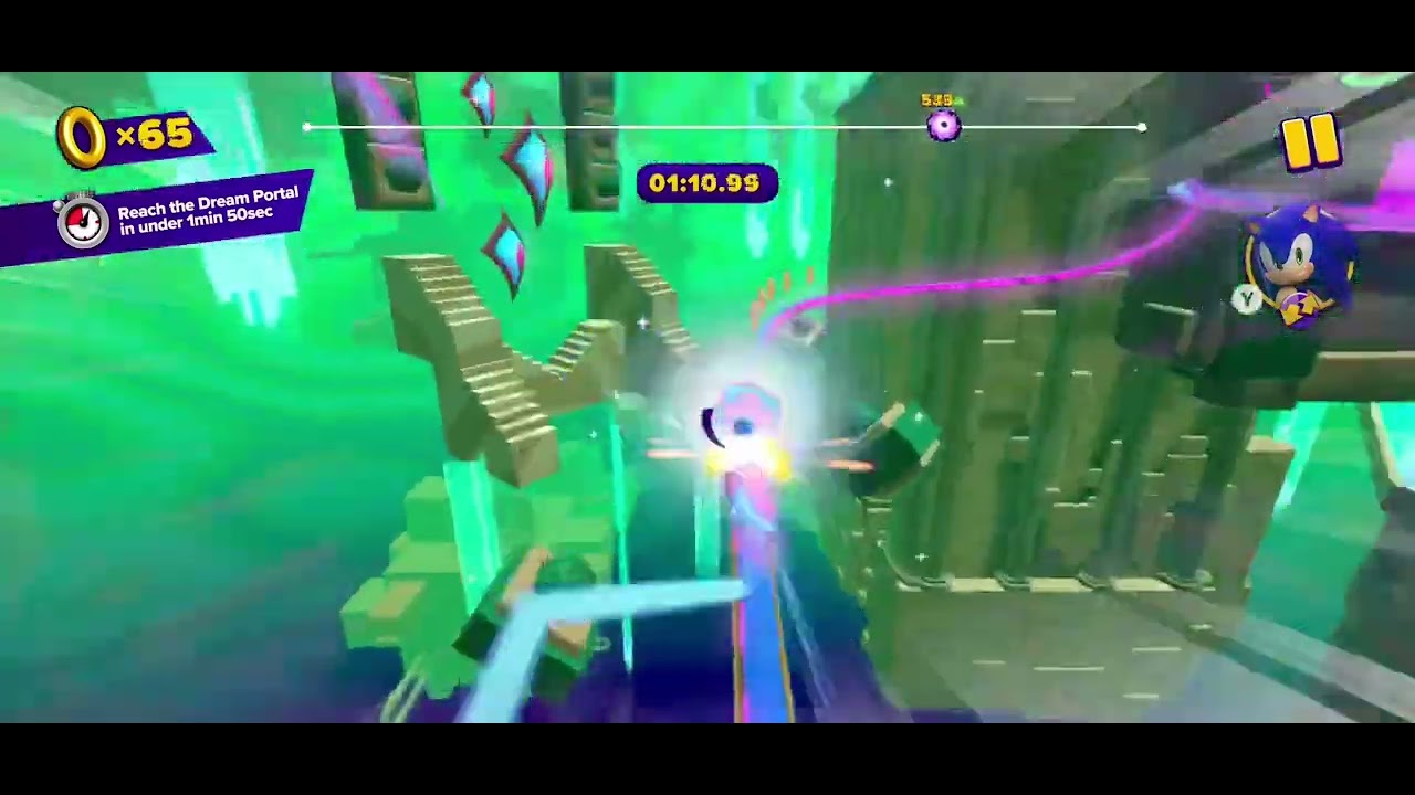 Sonic Dream Team - Nightmare Maze Act 1 Speedrun (Sonic) 0"59 - YouTube