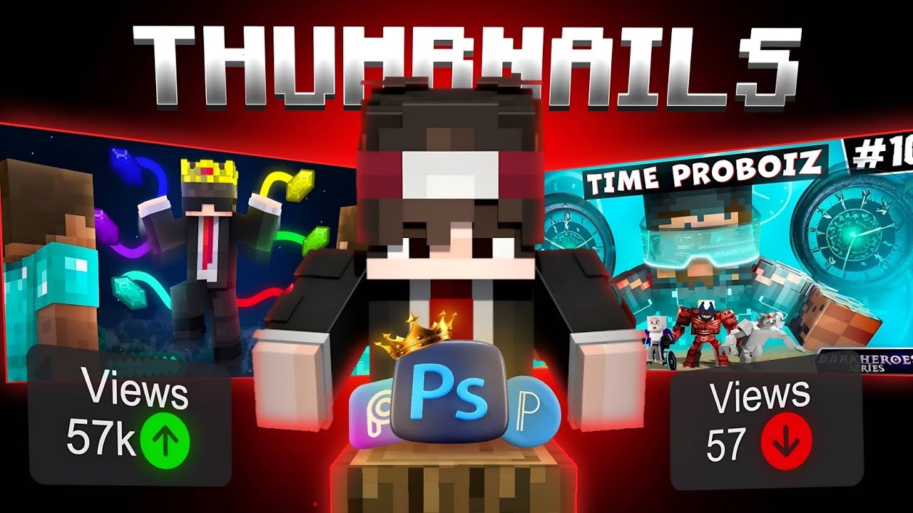 How to make minecraft thumbnail in easy way - YouTube