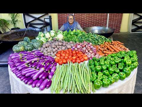 MIX VEGETABLES WITH COCONUT CURRY | South Indian recipe | Veg Village Food