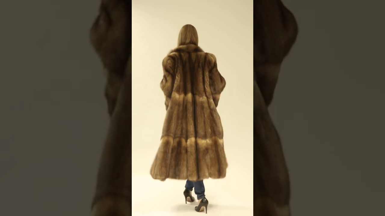 PREMIUM ZOBEL MANTEL SKIN TO SKIN SABLE FELL LUXUS PELZ MODE - YouTube