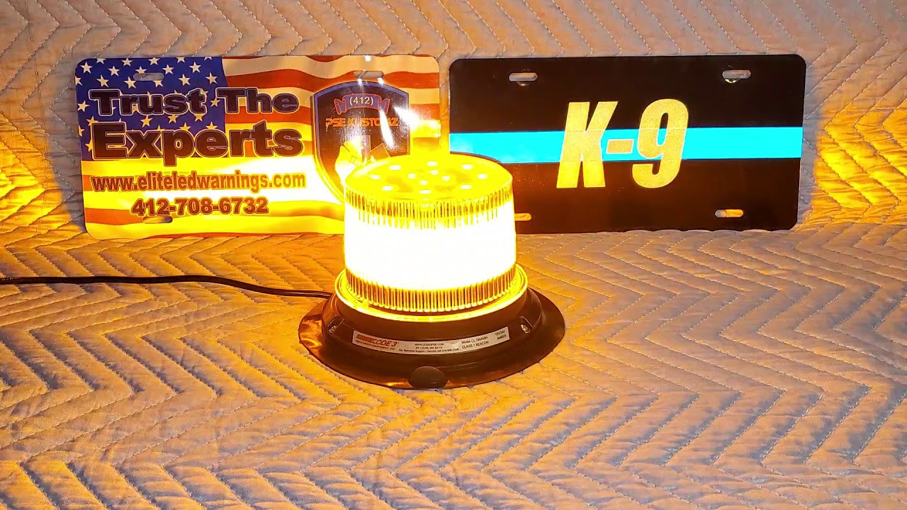 Code 3 CL199A-MH Amber Led Beacon - YouTube