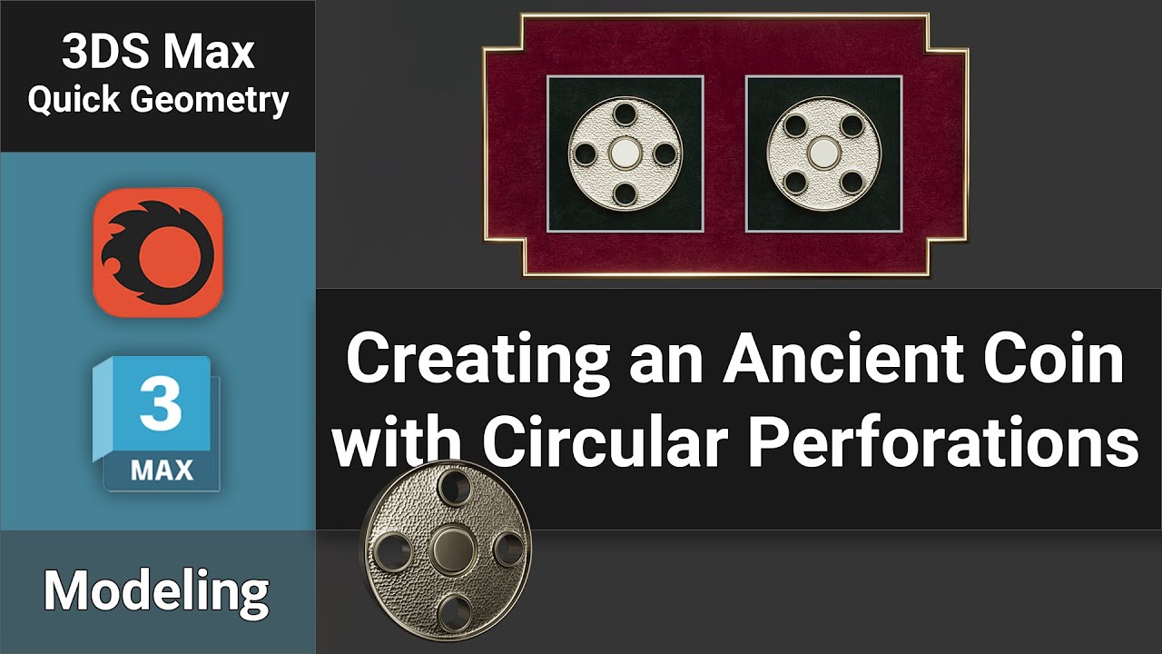 Creating an Ancient Coin with Circular Perforations | Modeling Tutorial ...