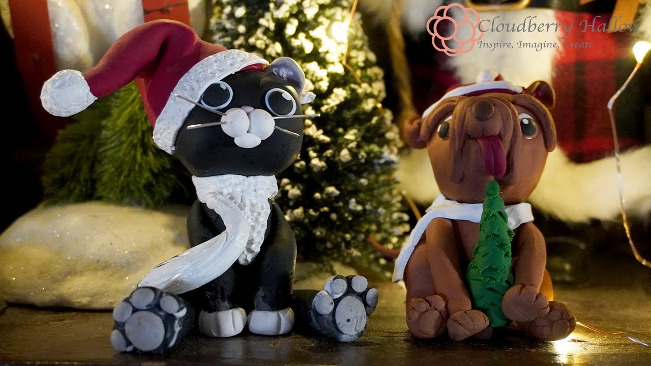 Max The Christmas Cat! Polymer Clay How to - YouTube