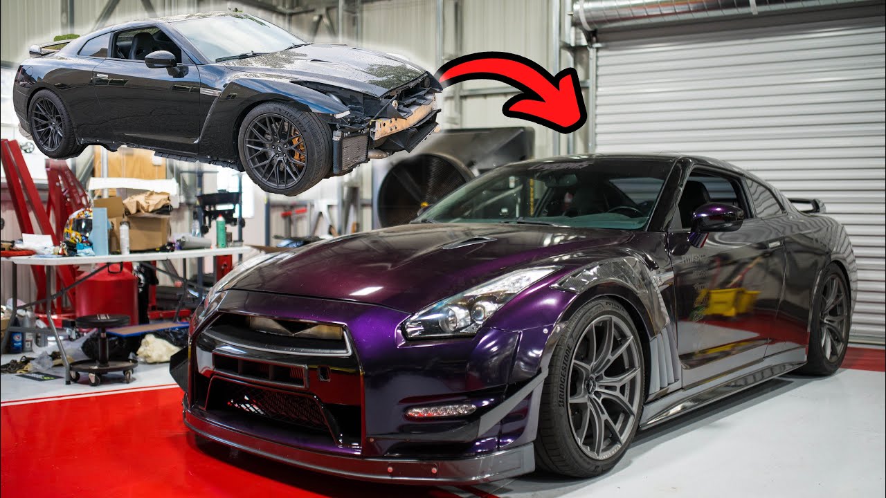 Rebuilding a R35 GTR in 17 Minutes *TRANSFORMATION* - YouTube