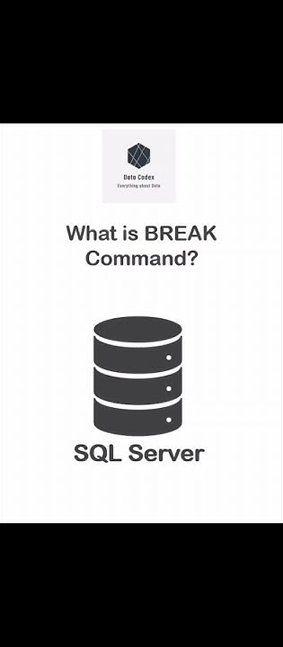 Break Command Sql Server Datacodex Shorts Sqlserver Sqlforbeginners Sqltutorial Youtube