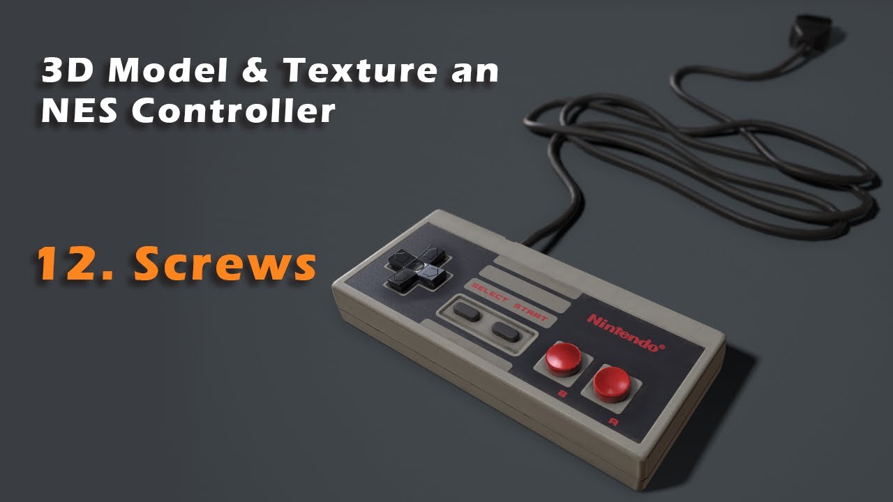 Tutorial: NES Controller - 12 (Screws & Outliner Cleanup) - YouTube