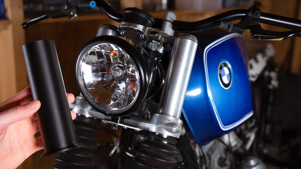 Turning Fork Sleeves For The BMW R80 Custom Build - YouTube