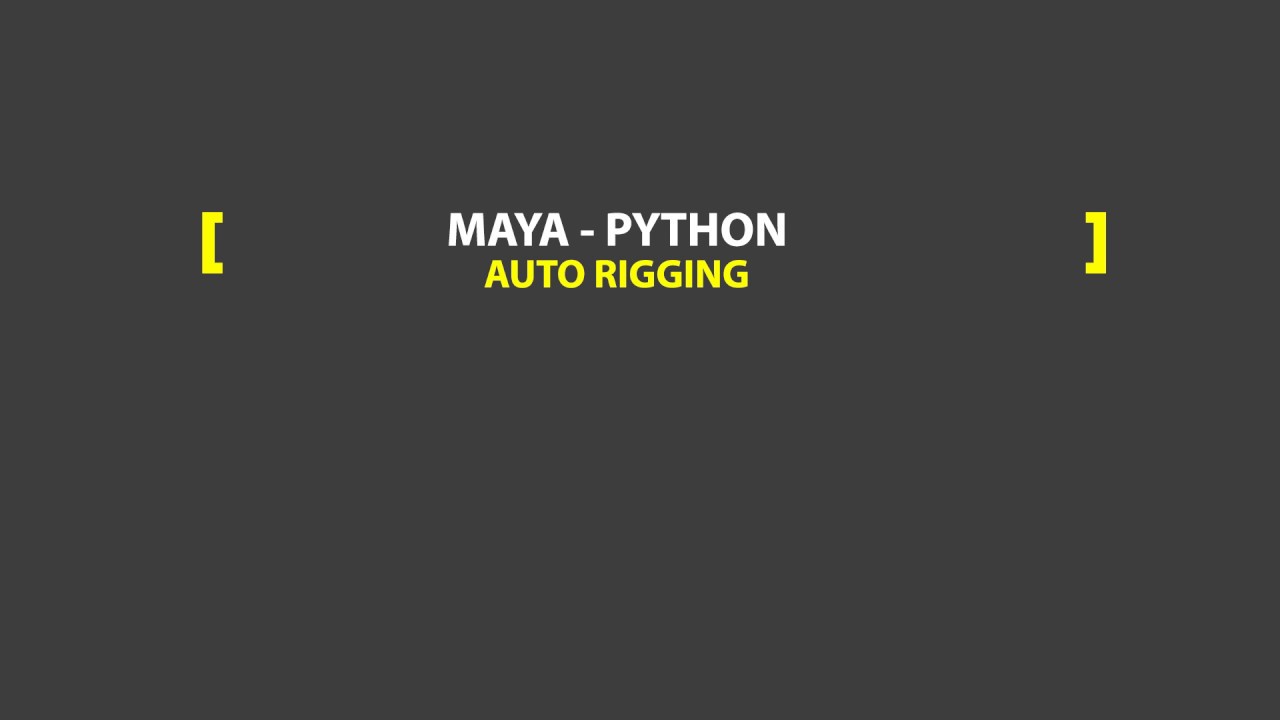 Maya Python - Auto Rigging - Part VIII - Binding the skin - YouTube