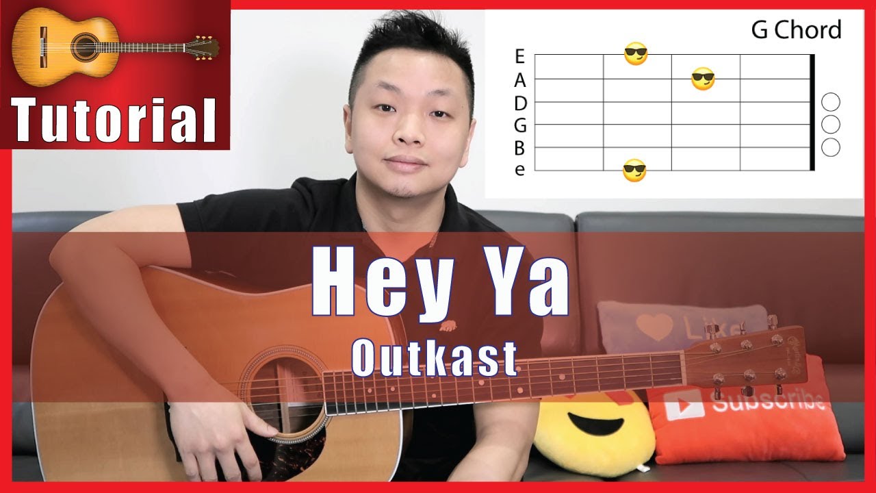 Hey Ya - Outkast Guitar Tutorial SUPER EASY - YouTube