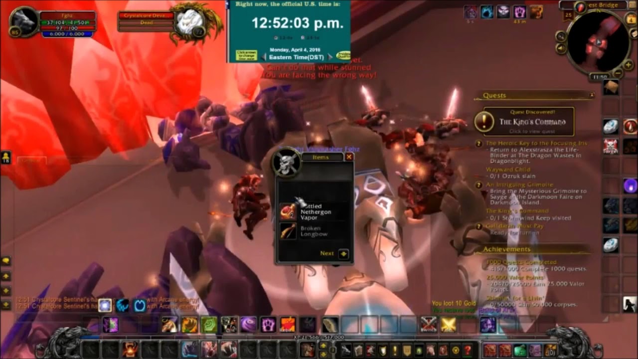 WoW 04April2016 - Ashes Mount (re-verified "2x-TK" Raid Progression ...