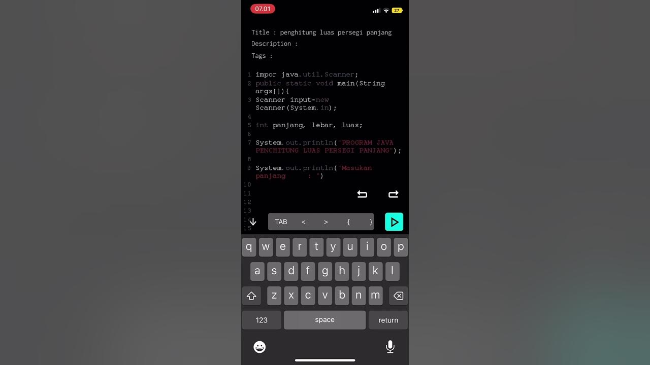 TUTORIAL CARA MEMBUAT PROGRAM JAVA PENGHITUNG LUAS PERSEGI PANJANG - YouTube