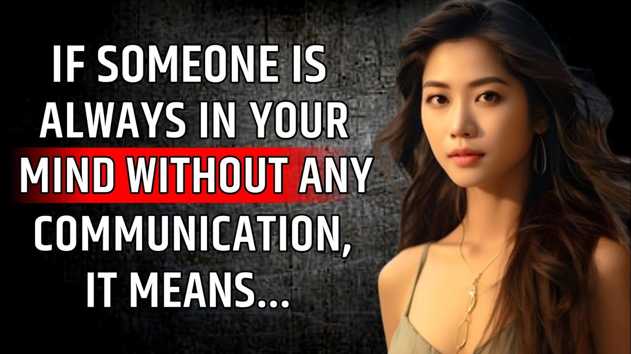 If Someone Is Always In Your Mind | Psychology Fact | Life lessons ...