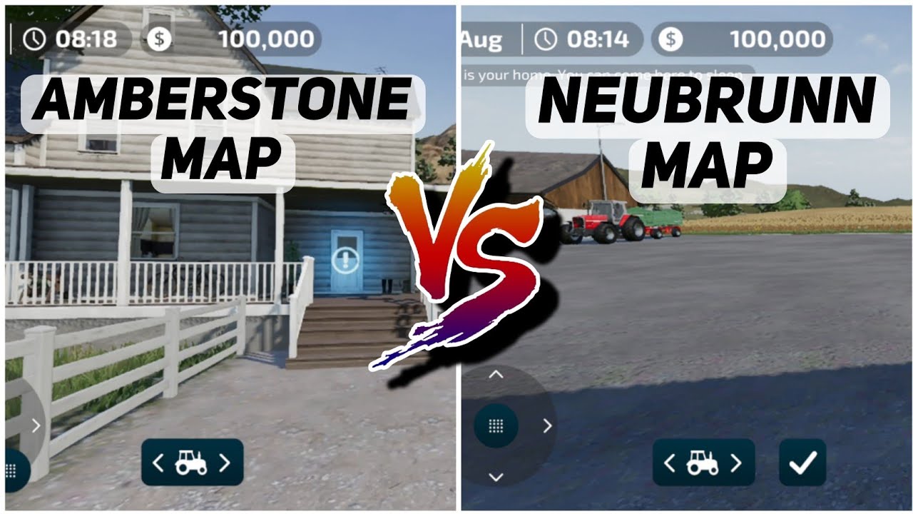 AMBERSTONE vs NEUBRUNN MAP FIRST GAMEPLAY FS 23 MOBILE #fs23 - YouTube