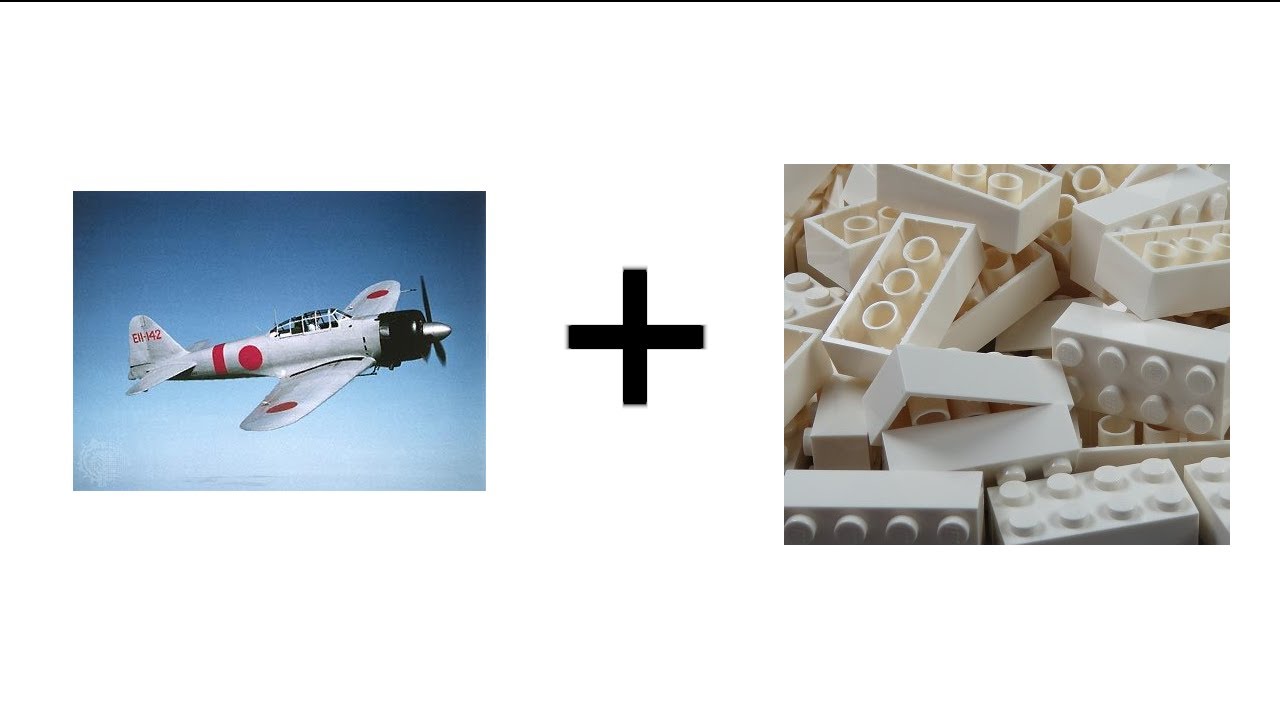 Mitsubishi A6M in Lego (with cheap lego building sounds) - YouTube