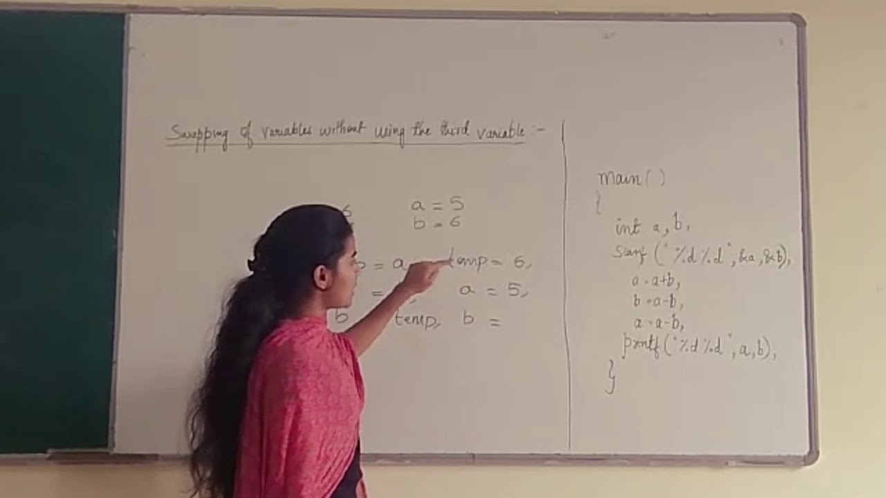 How To Swap Variables Without Using Temporary Variable Youtube