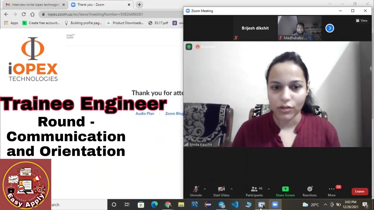 TCS ion with iopex technologies| Complete Interview for Trainee ...