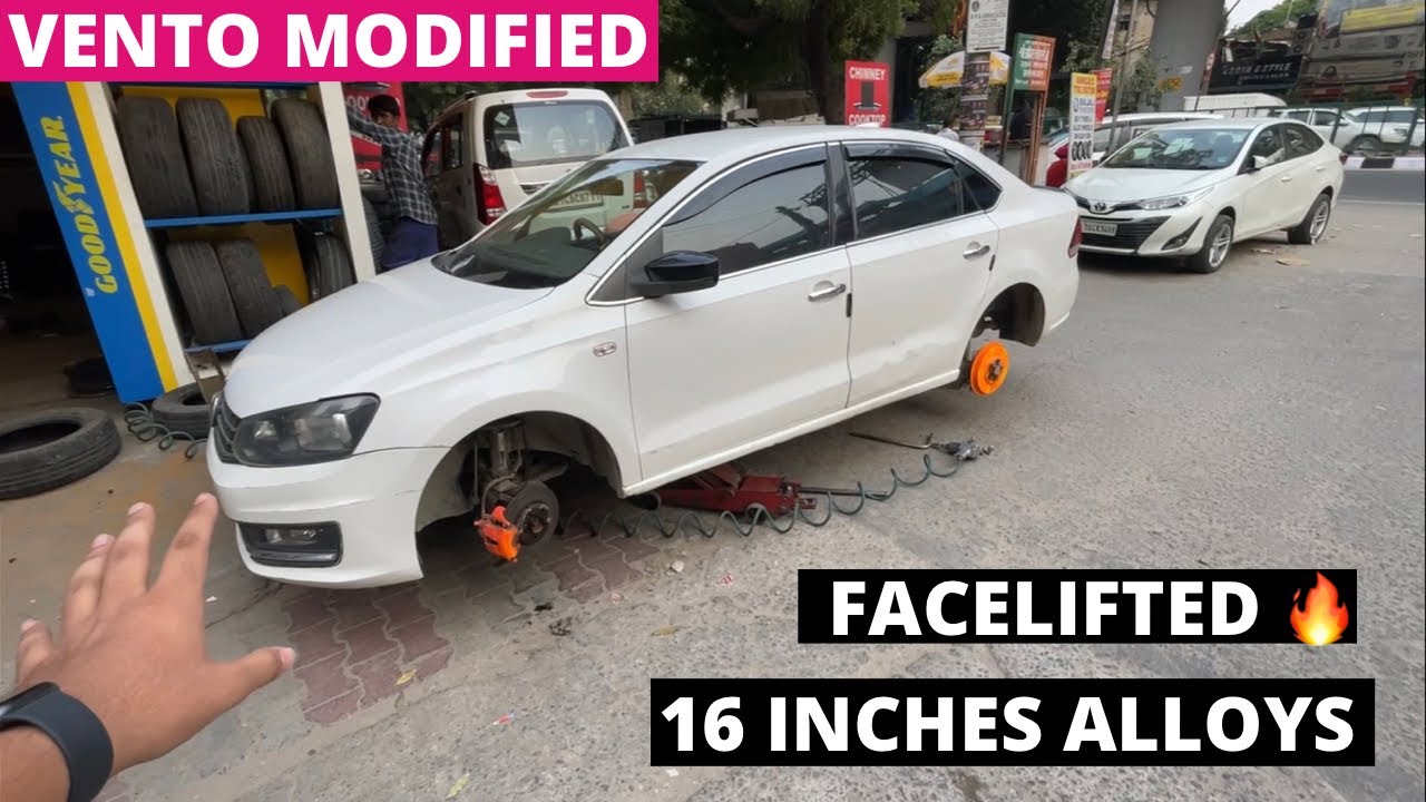 Volkswagen vento getting 16 inches alloy wheels installed || vento ...