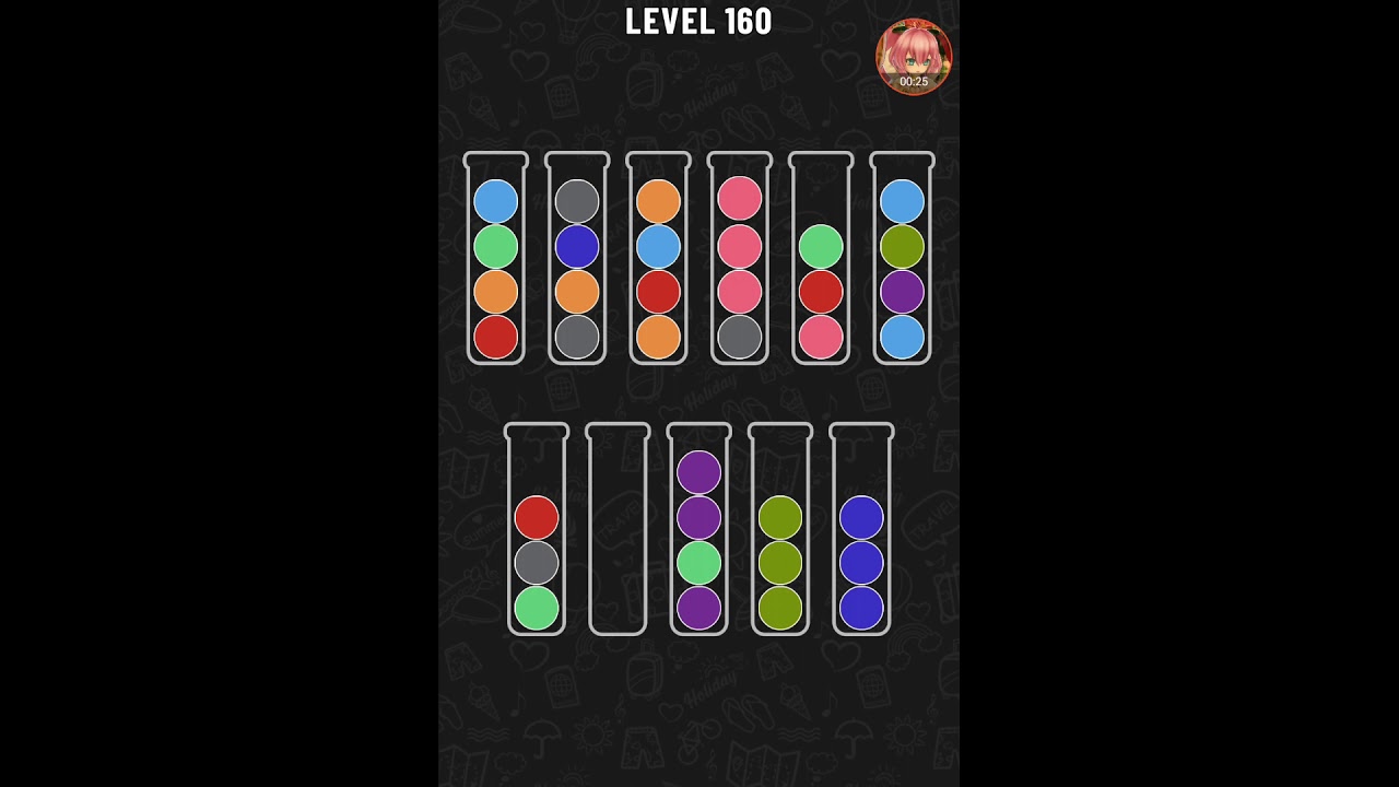 Ball sort Puzzle lelel 160 - YouTube