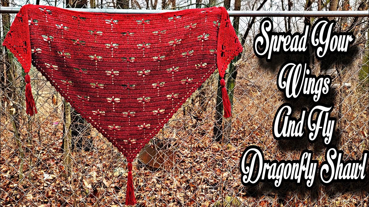 Learn To Crochet A Dragonfly Shawl Tutorial - YouTube
