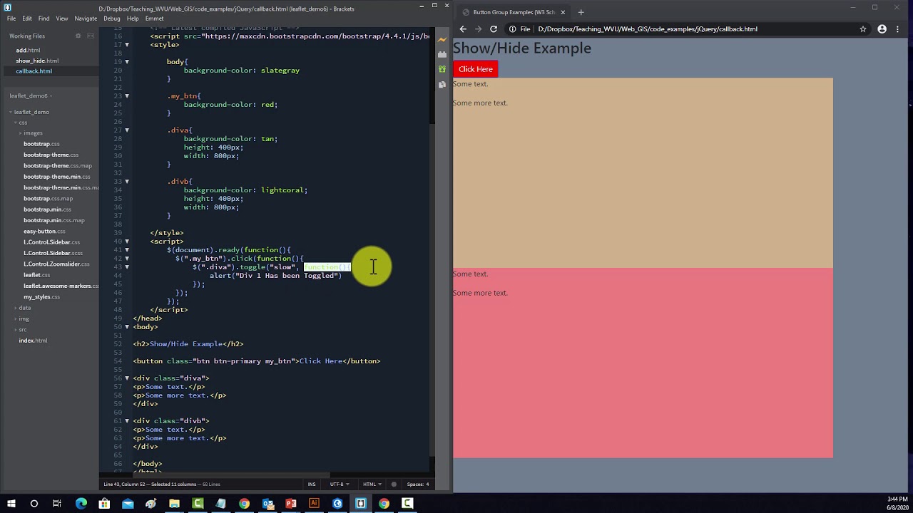 Jquery Callbacks Youtube