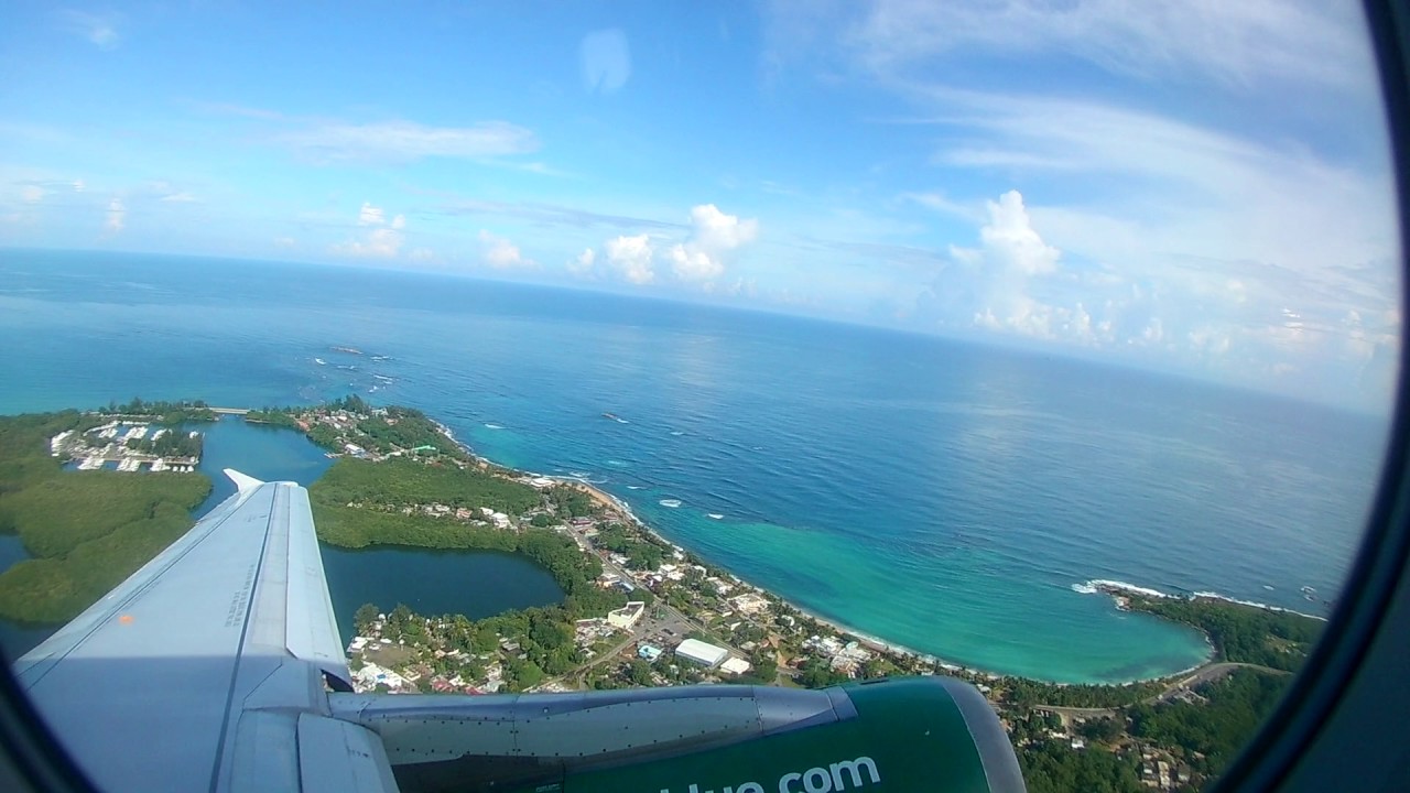 JETBLUE NY JETS WINDOW VIEW AIRBUS A320 TAKE OFF SAN JUAN RYW8 - YouTube