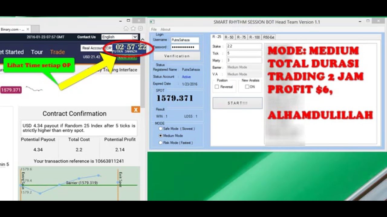 SRS (Smart Rhythm Session) Robot Binary.Com - YouTube