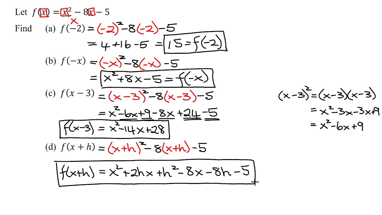 Evaluate A Quadratic Function For F 2 F x F x 3 And F x h evaluate-a-quadratic-function-for-f-2-f-x-f-x-3-and-f-x-h