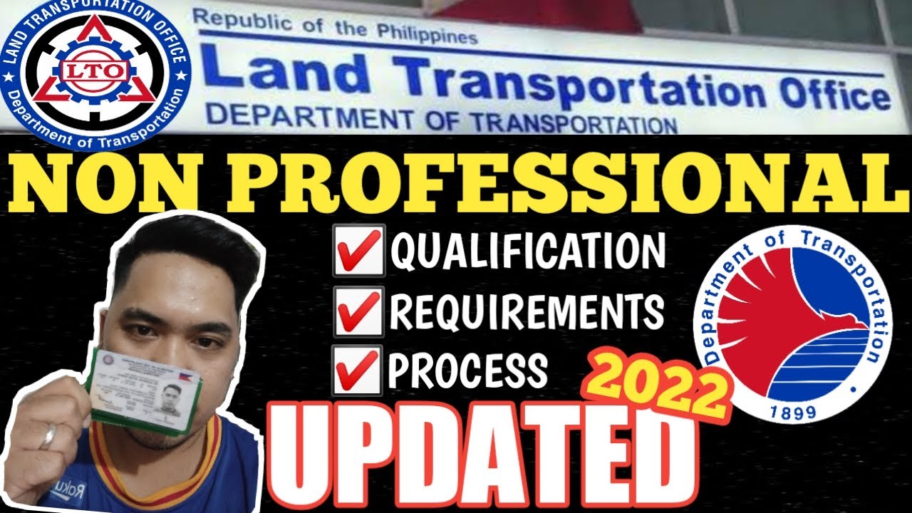PAANO KUMUHA NG NON-PROFESSIONAL DRIVER'S LICENSE | STEP BY STEP GUIDE ...