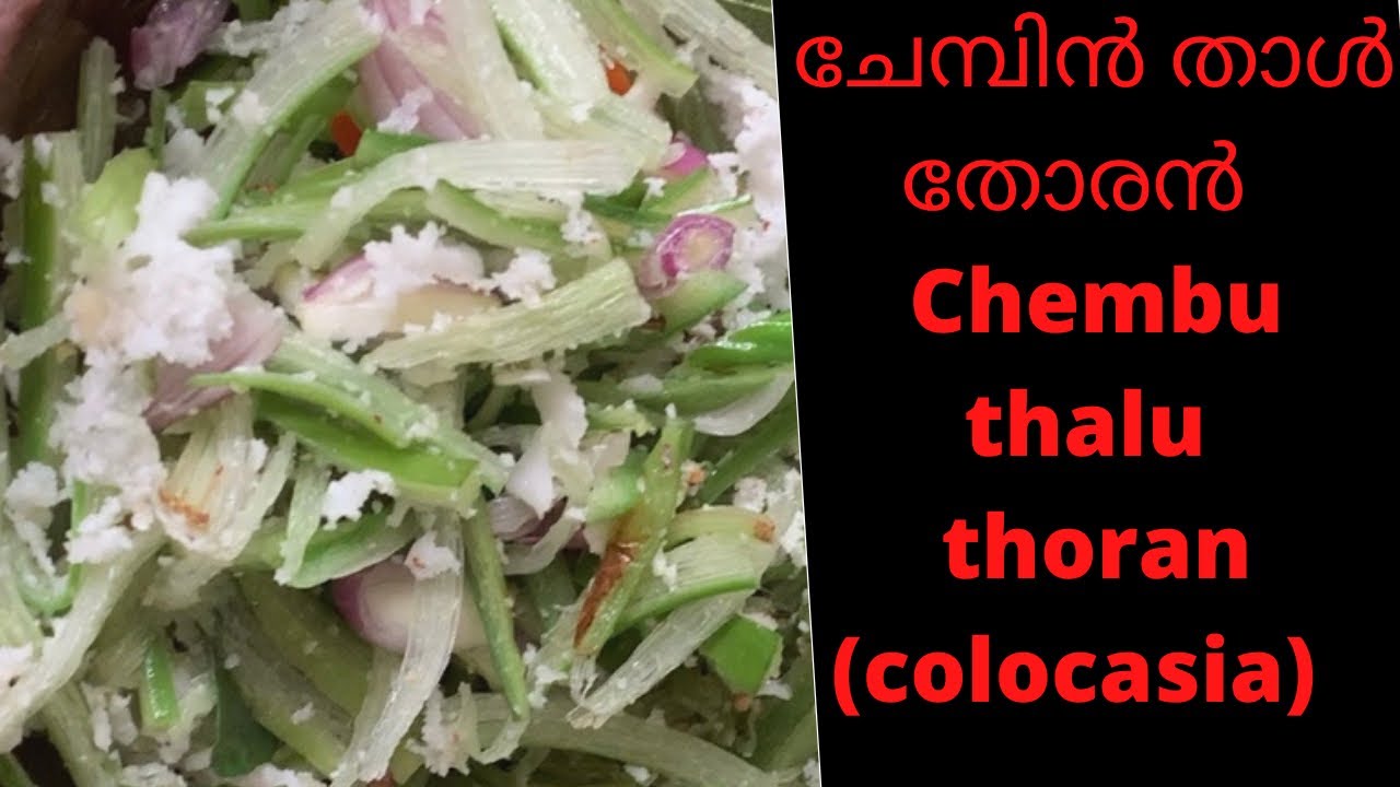 ചേമ്പിൻ താൾ തോരൻ ,നാടൻ വിഭവങ്ങൾ | Nadan food / Taro Stem stir Fry ...