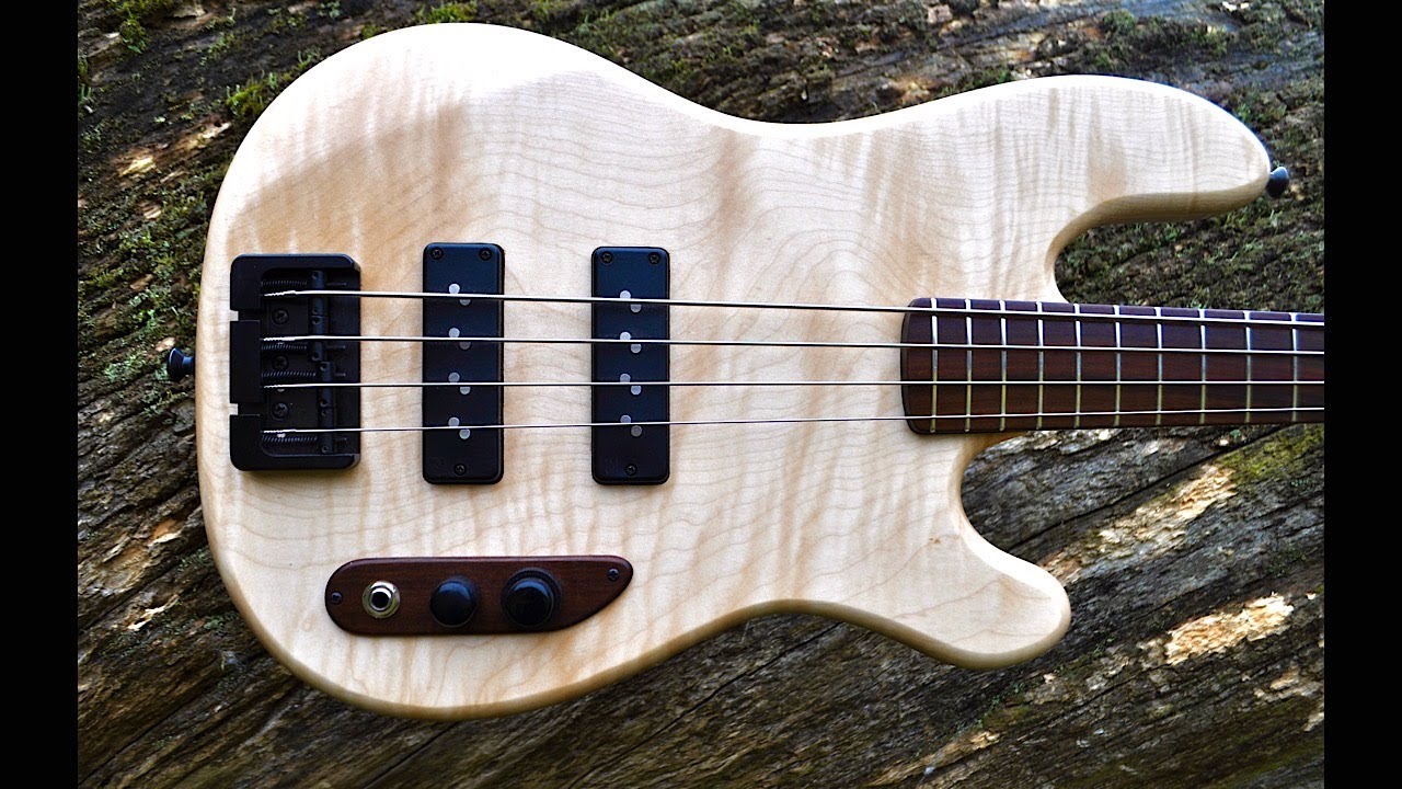 Custom Maple Paradigm Medium Scale P Bass Guitar Demo - Nordstrand Big Split Pickups - YouTube